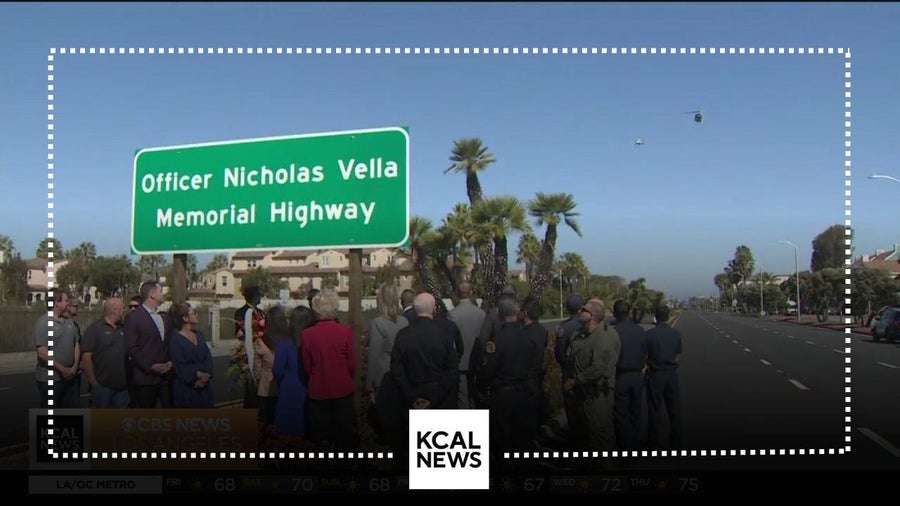 Highway memorial sign dedicated to fallen Huntington Beach Police ...