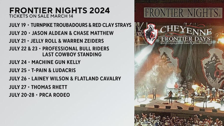 2024 Cheyenne Frontier Days concert lineup announced - CBS Colorado
