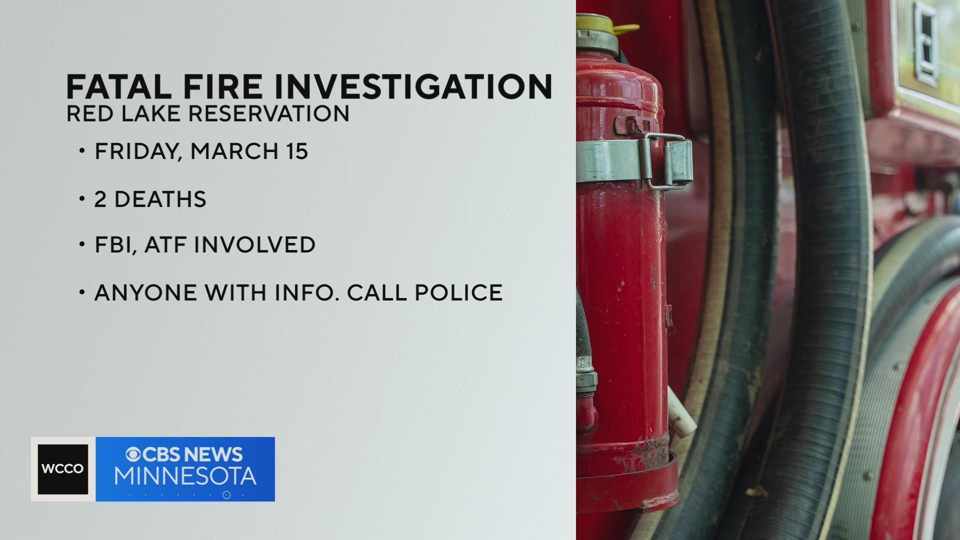 Two dead in fire on the Red Lake Reservation, FBI and ATF investigating ...