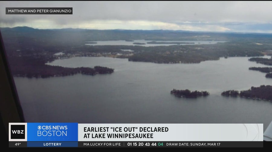 Lake Winnipesaukee ice-out declaration is earliest on record - CBS Boston
