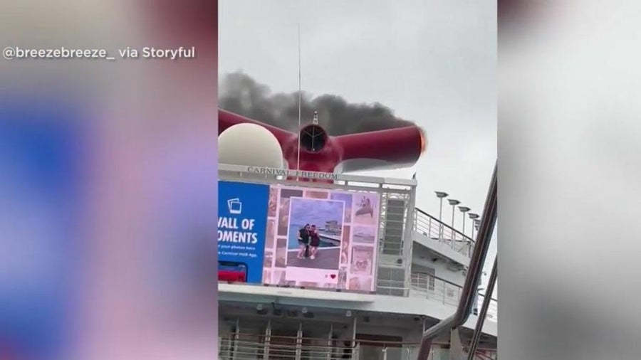 Carnival cruise ship catches fire for the second time in 2 years - CBS News