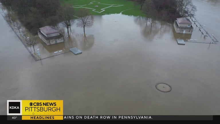 Onlookers gather in Pittsburgh to see landmarks taken over by flooding ...
