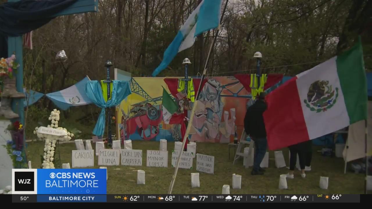 Community vigil, mural honors victims of the Key Bridge incident - CBS ...