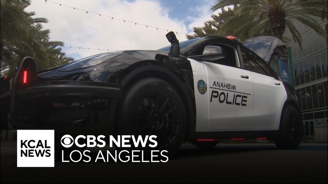 Anaheim police roll out new Tesla patrol vehicles - CBS Los Angeles