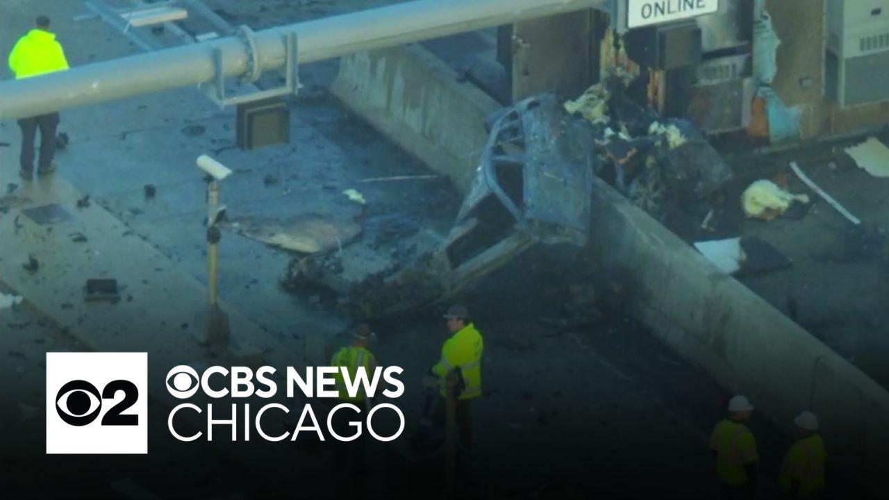 1 killed in fiery crash at Jane Addams Tollway plaza in Chicago suburbs ...