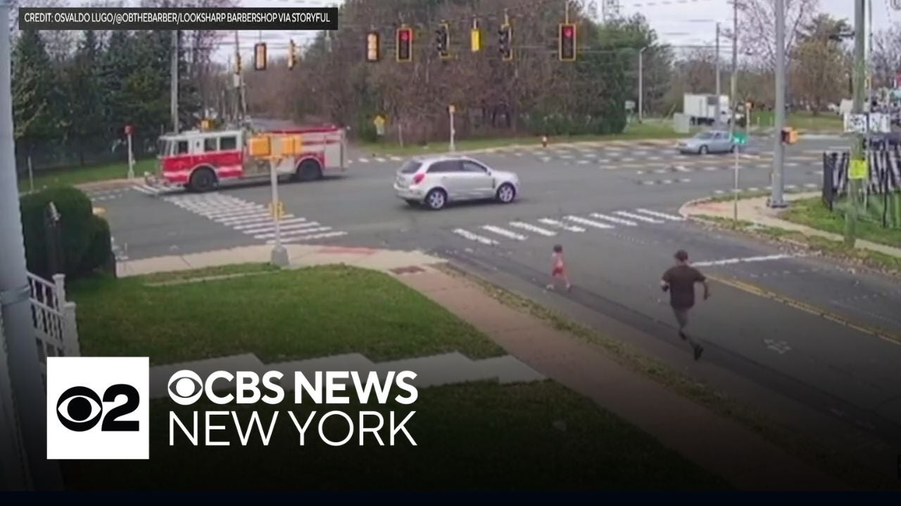 Dramatic video shows Connecticut girl saved at last moment from running ...