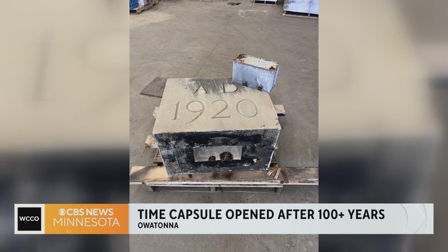 Century-old time capsule found at Minnesota high school during ...