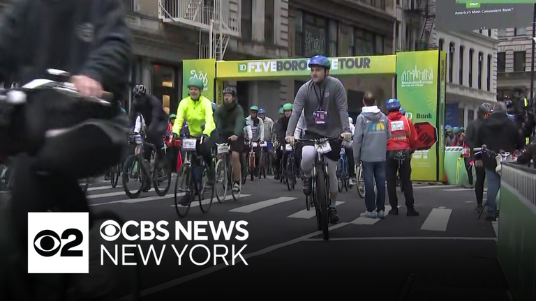 Five Boro Bike Tour held Sunday in NYC. See the route map and list of ...