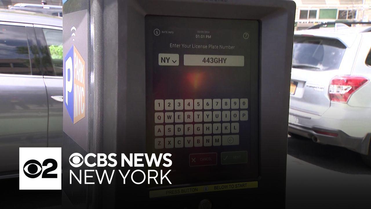 NYC rolls out new, high-tech parking meters. Here's how they work - CBS ...