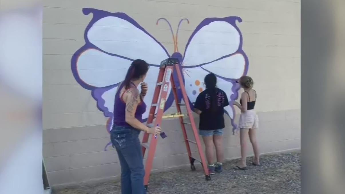 Butterfly murals in Marysville raise awareness around domestic violence ...