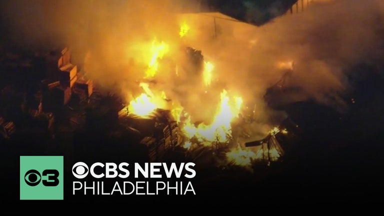 Fire at pallet yard in Burlington County, New Jersey under control ...