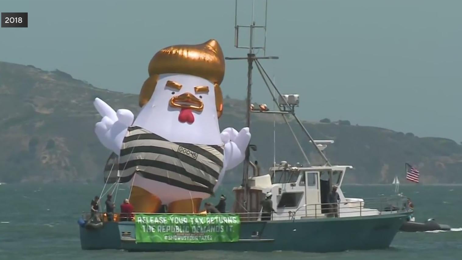 Anti-Trump inflatable chicken to roost in San Francisco during planned ...