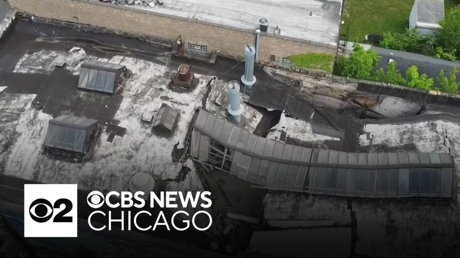 3 Chicago auto body shop workers survive major roof collapse - CBS Chicago