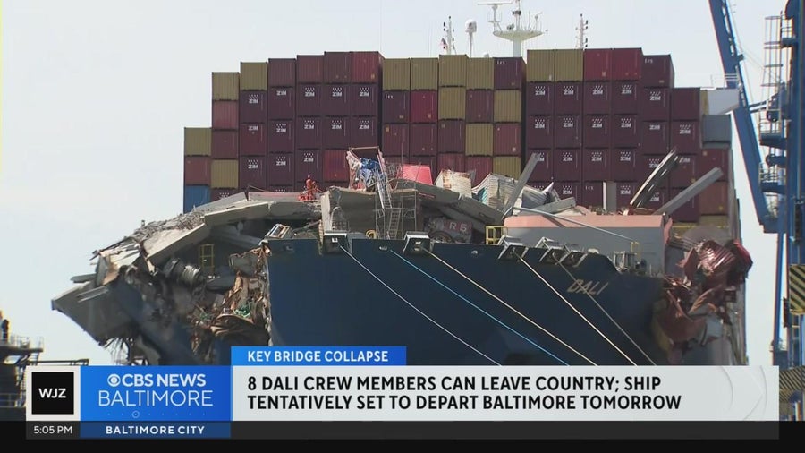 Dali, eight crew members set to leave Baltimore for first time since ...