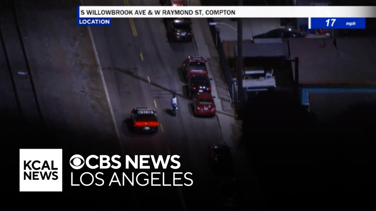 Police arrest dirt bike rider after chase in South LA - CBS Los Angeles