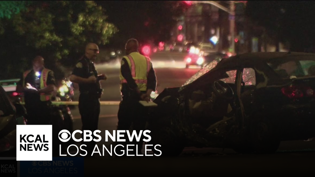 Civilian hospitalized in critical condition after crash with LAPD cruiser in Jefferson Park ...