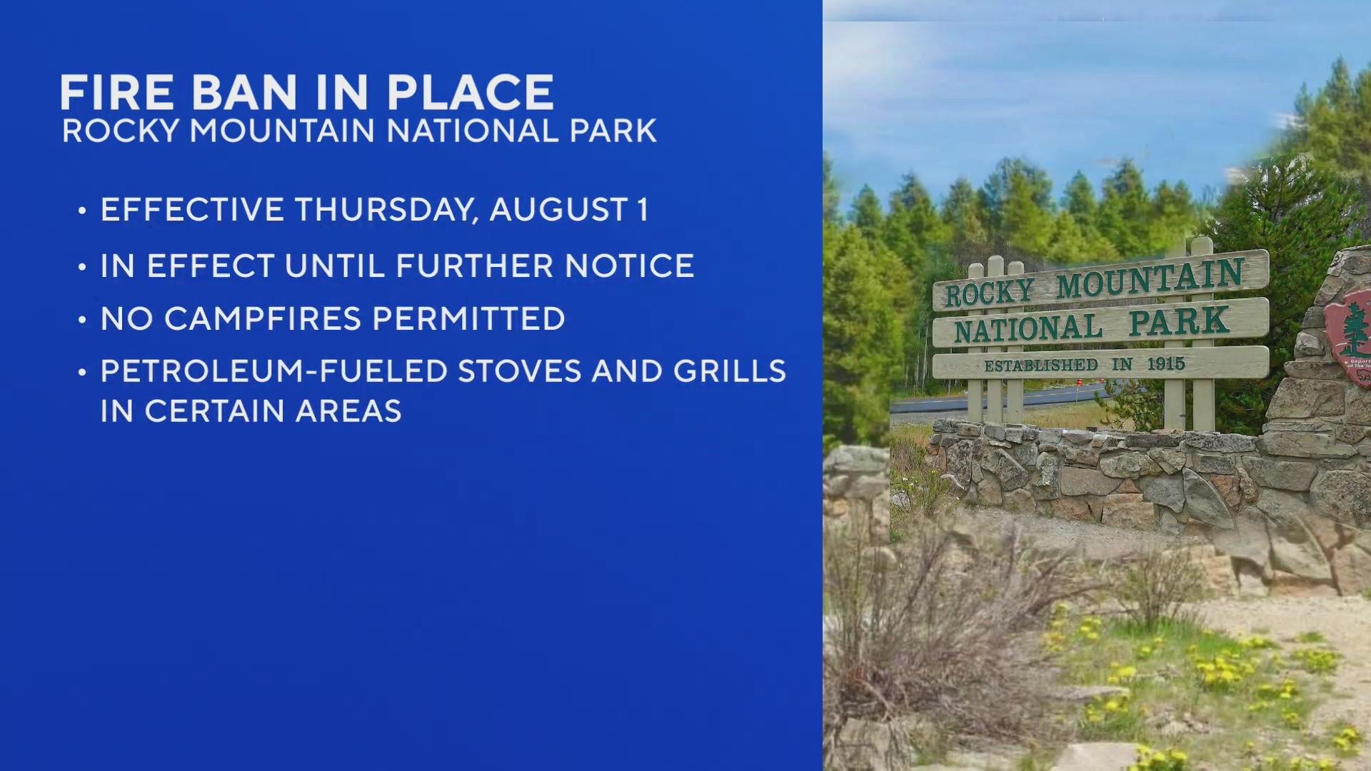 Complete fire ban in place for Rocky Mountain National Park as ...