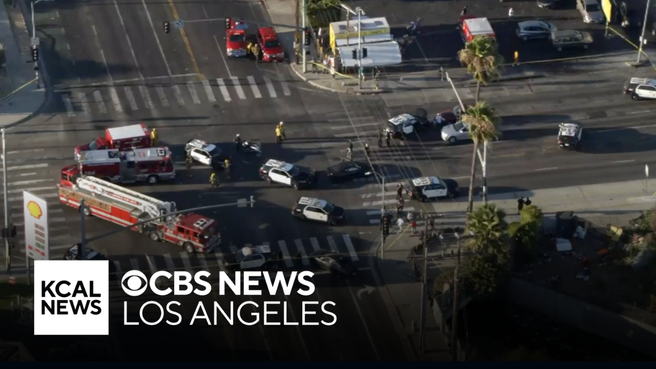 LAPD officer involved in crash that sent two people to the hospital in Willowbrook - CBS Los Angeles