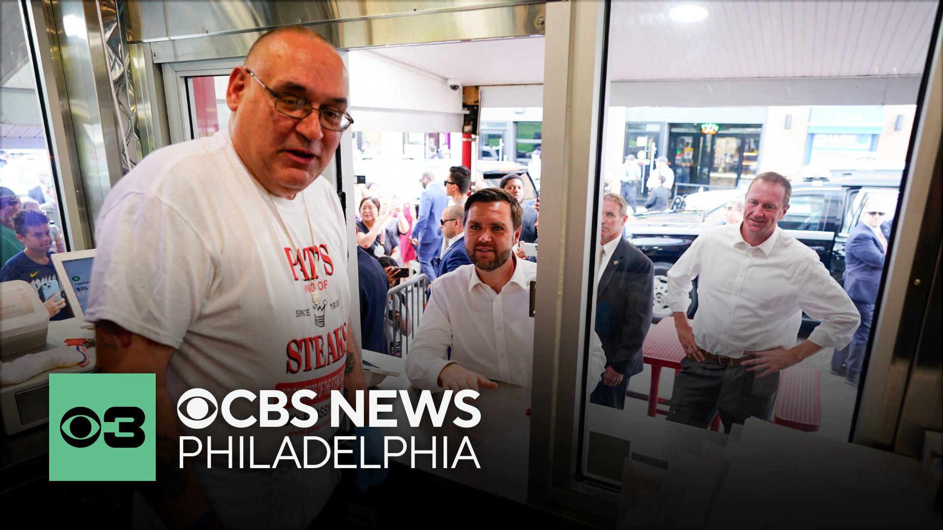 JD Vance orders cheesesteak at Pat's King of Steaks in Philadelphia ...