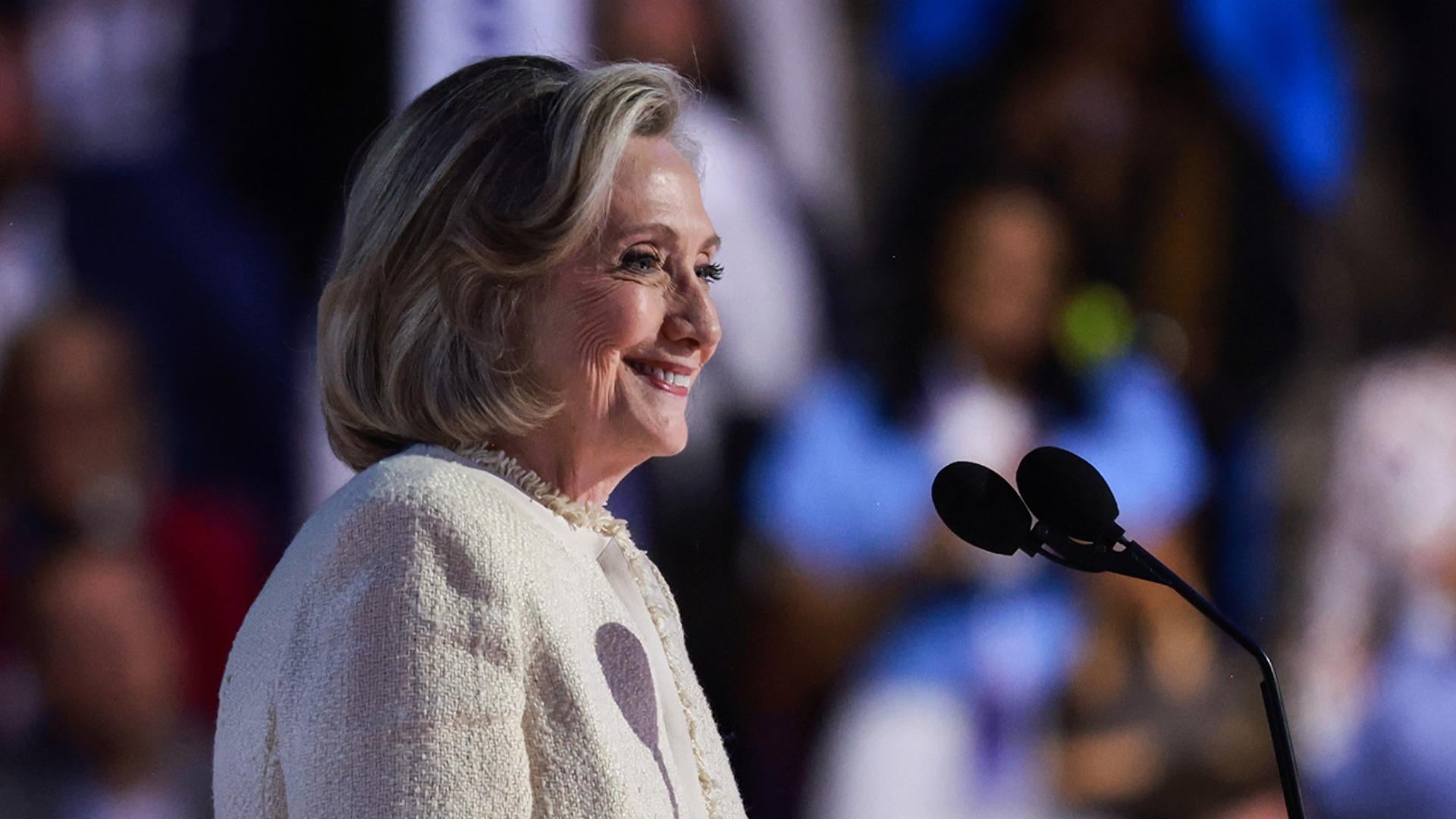 Hillary Clinton says "the future is here, it's in our grasp," in ...