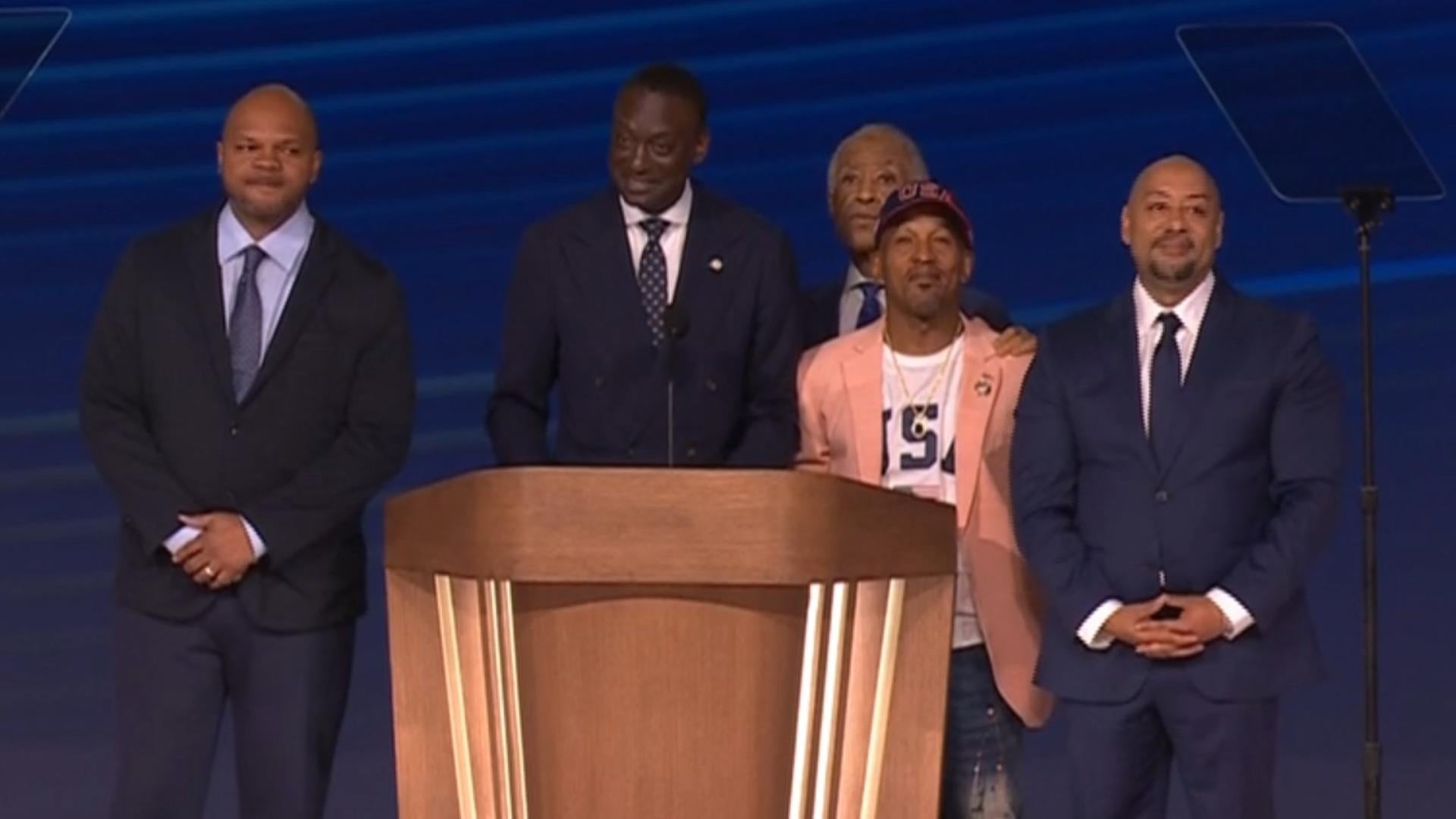 Central Park Five members condemn Trump at DNC for calling for their ...