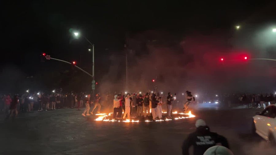 Watch: Bay Area sideshow spectators create rings of fire in ...
