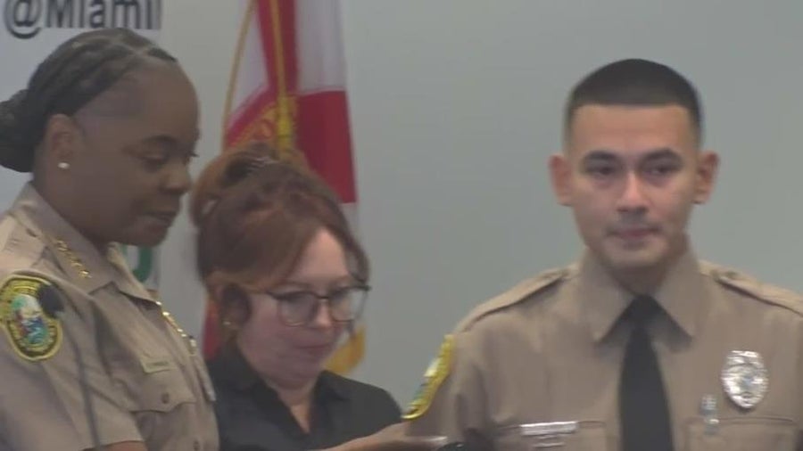 Miami-Dade police officer honored for saving man's life shortly after ...