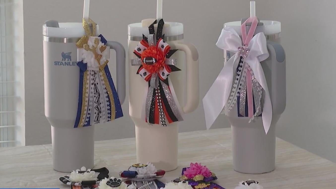 Aledo Mom Creates Trendy Mini Mums For Stanley Cups Cbs Texas