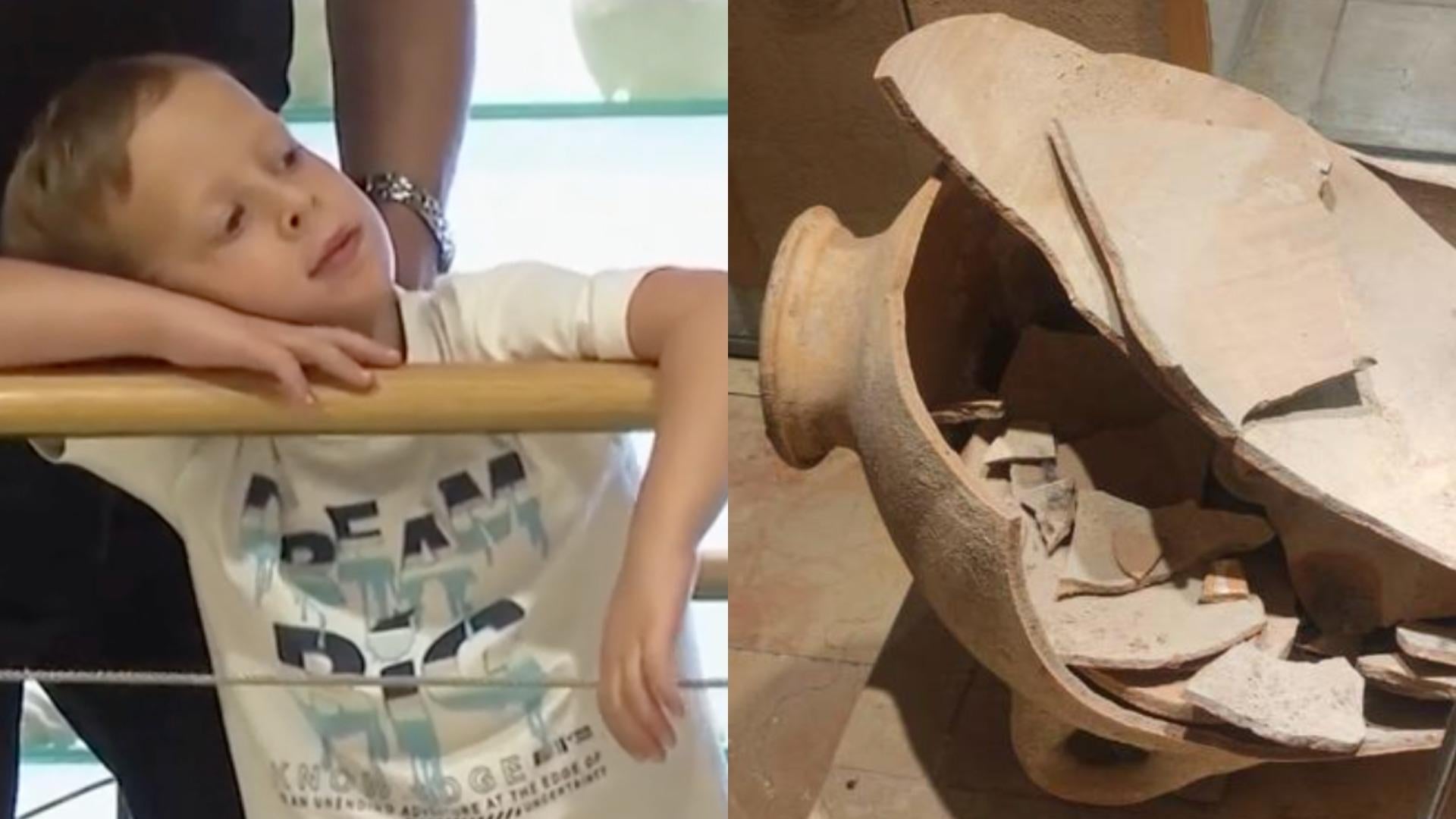 Ancient jar smashed by "curious" 4-year-old is back on display at ...