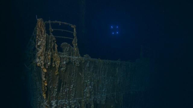 New images of Titanic reveal part of iconic bow's railing collapsed ...