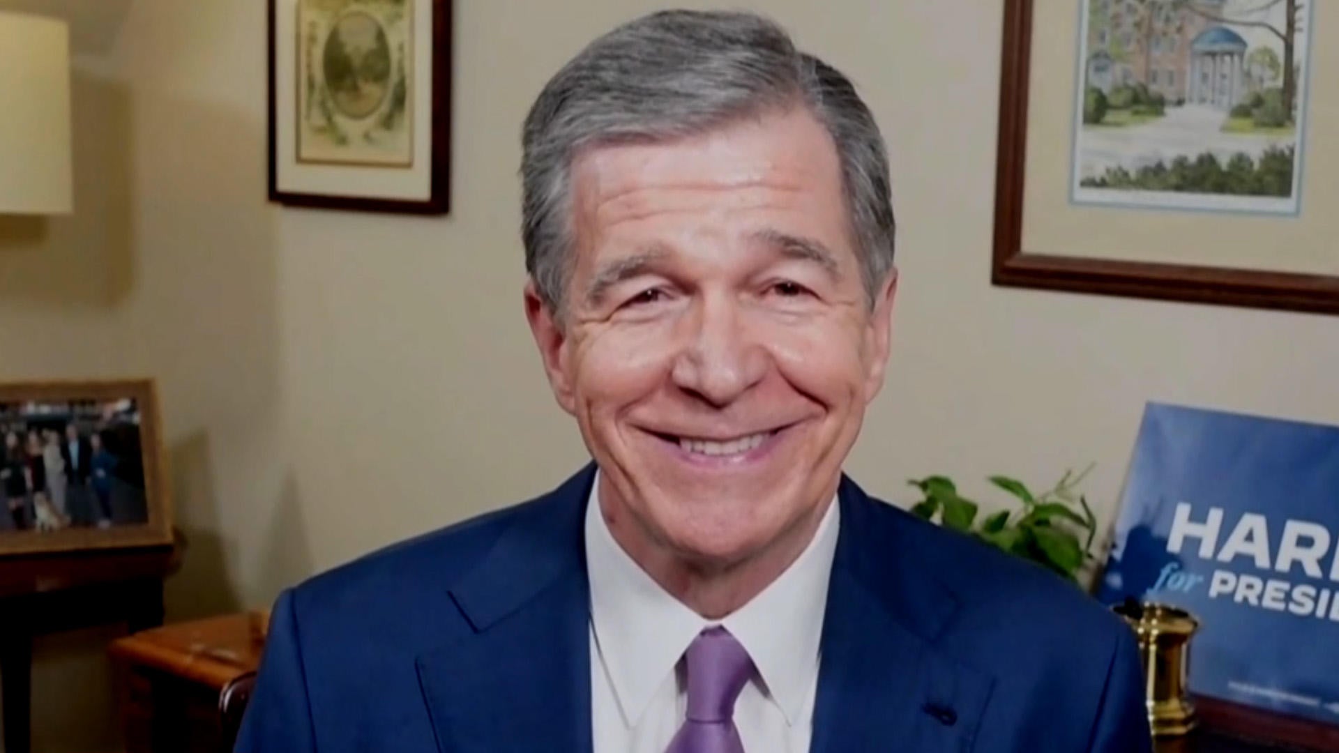 North Carolina Gov. Roy Cooper says if Kamala Harris wins his state ...