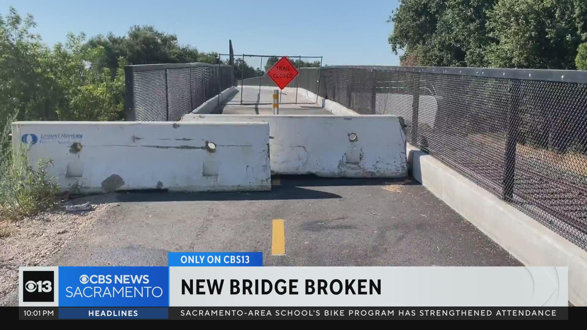 Brand new bridge along Sacramento trail is already broken. It was never ...