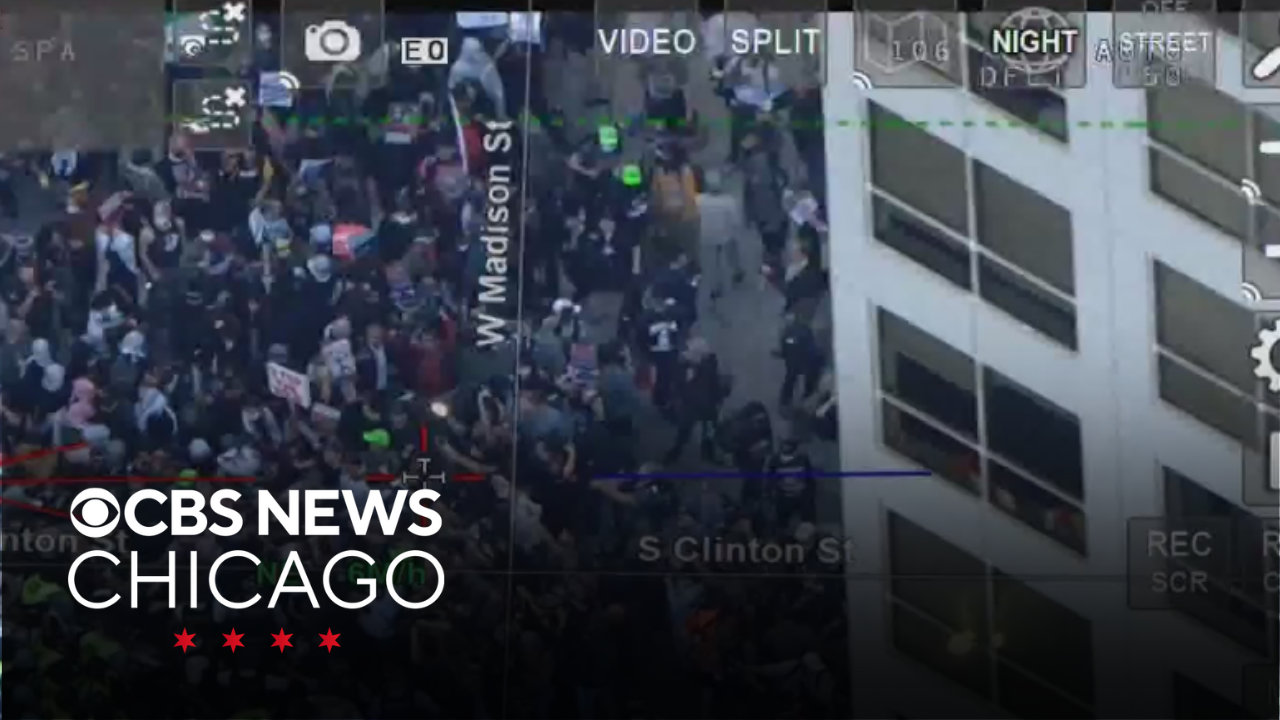 Helicopter video provides new view into chaotic protest in Chicago's ...