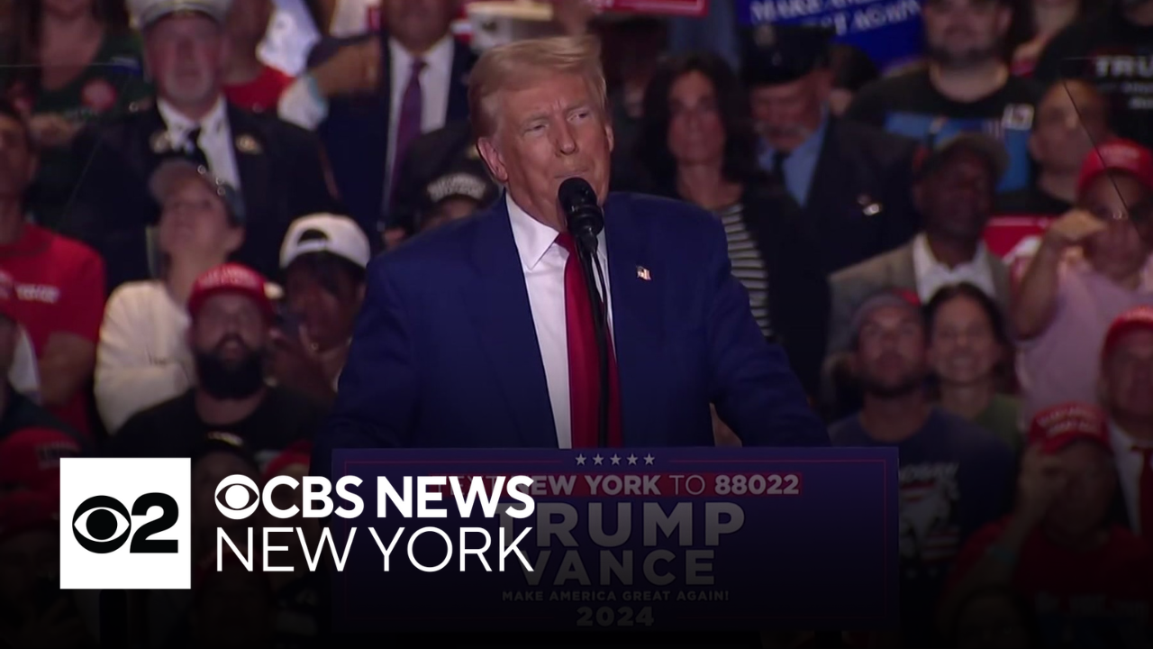 Trump vows at Long Island rally to win deep-blue New York - CBS New York