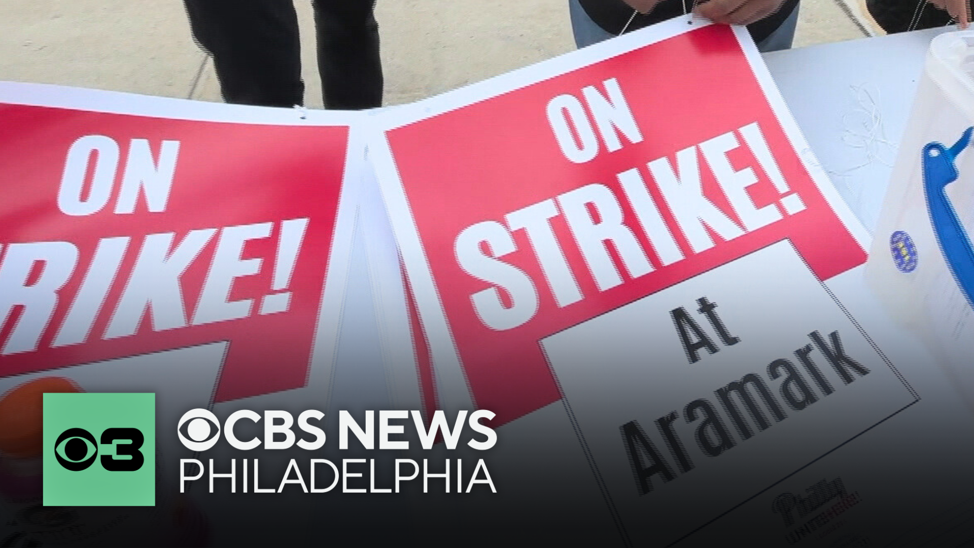 Aramark workers go on strike at 3 South Philadelphia stadiums - CBS ...