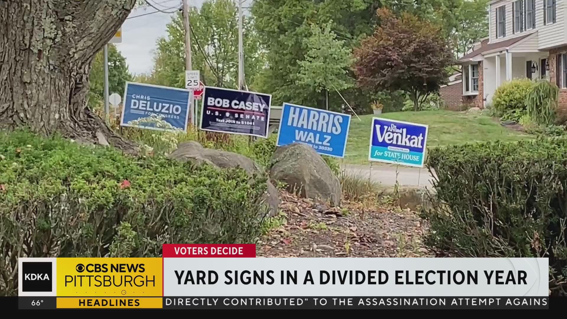 Signs, flags, and neighborhood divisions in a contentious election year ...