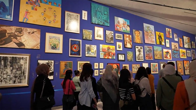 Preserving the stories of the Israel-Gaza conflict through art - CBS News