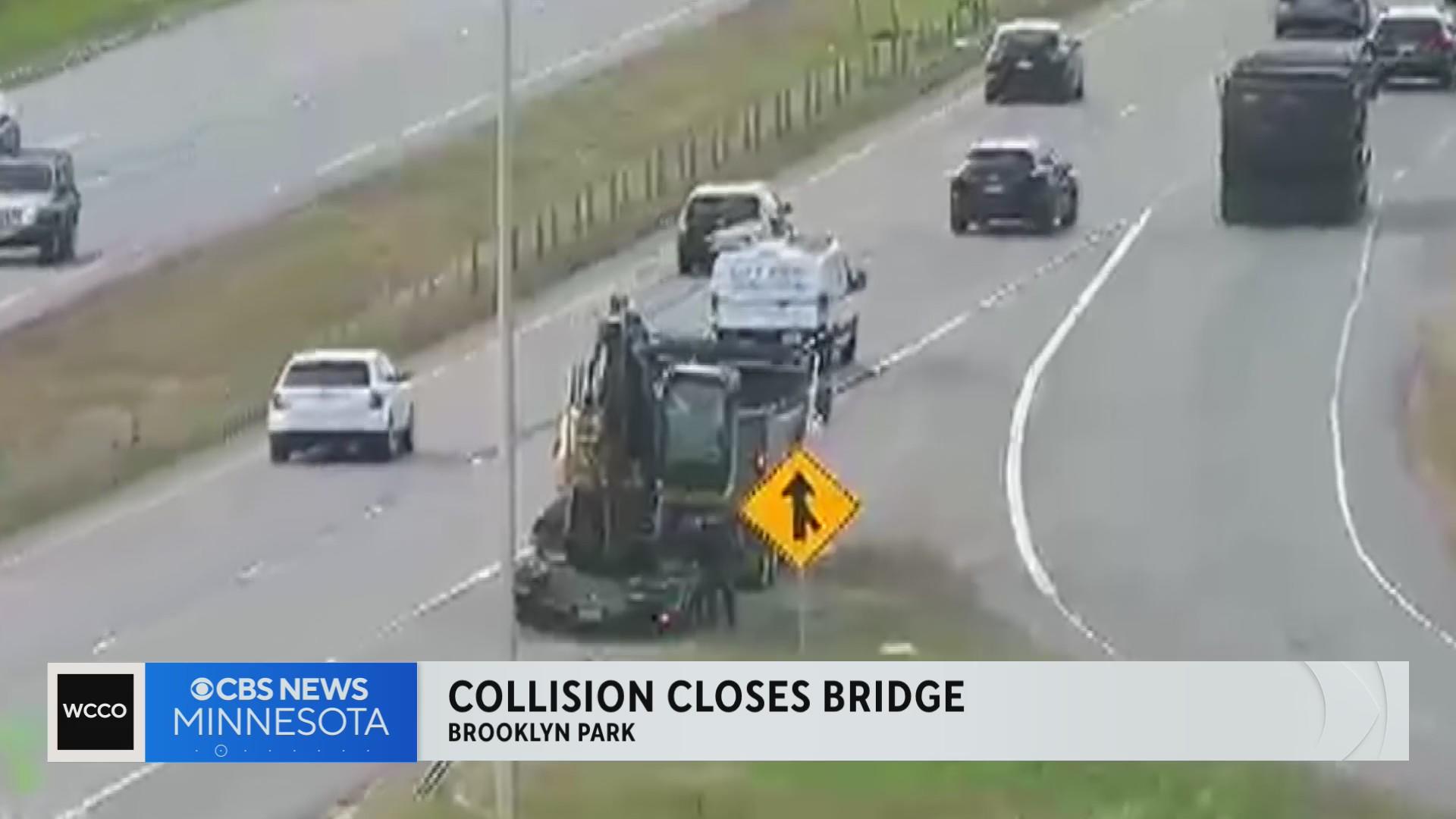 Bridge over Highway 169 in north metro closed after being struck - CBS ...