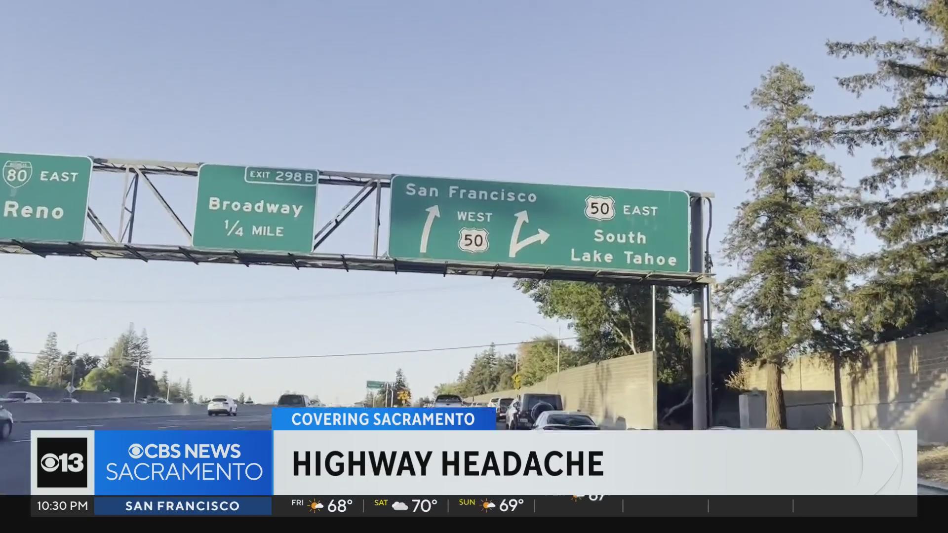 Sacramento closure of busy connector between Highways 99, 50 continues ...
