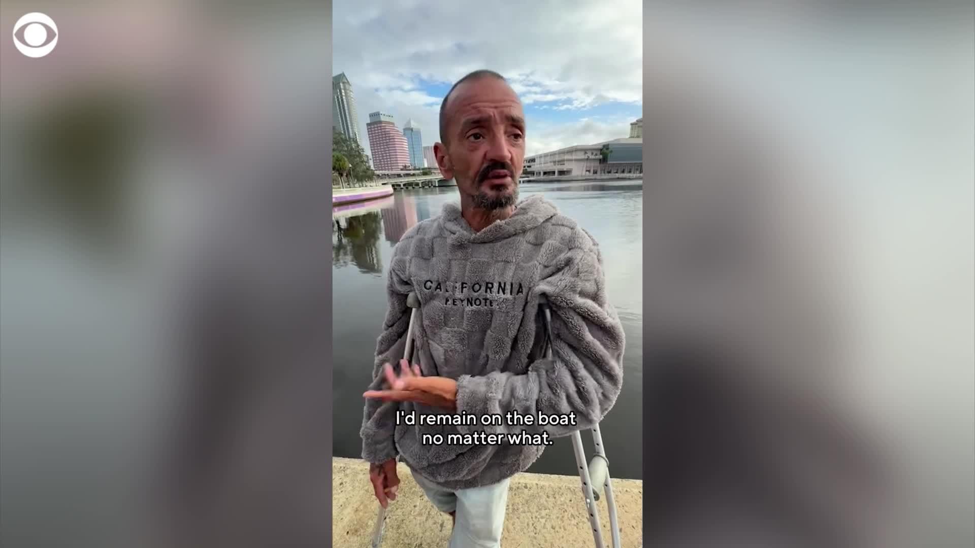 Florida resident "Lieutenant Dan" recounts riding out Hurricane Milton ...