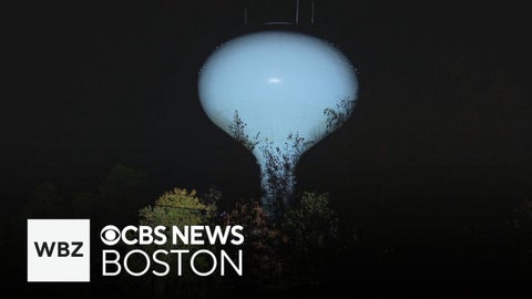 Political message illegally projected onto Massachusetts town water ...