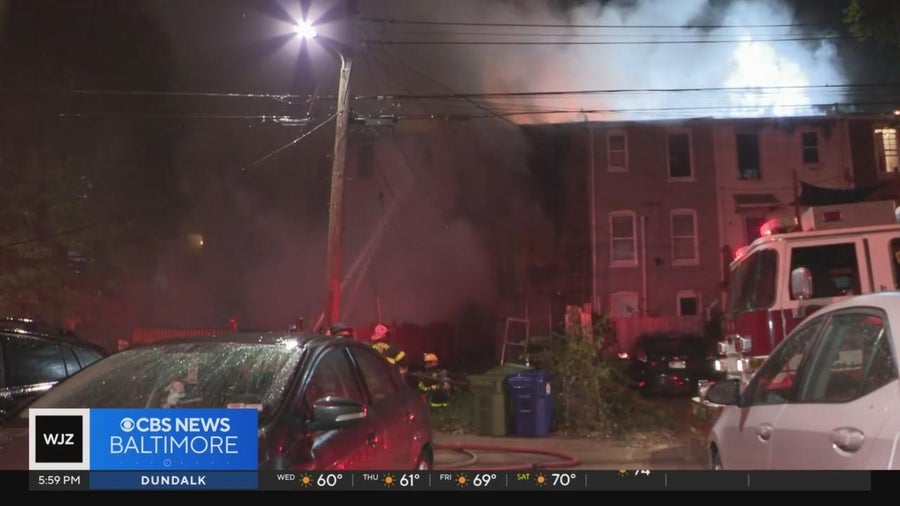 Two adults found dead after five-alarm Hampden fire spreads to multiple units - CBS Baltimore