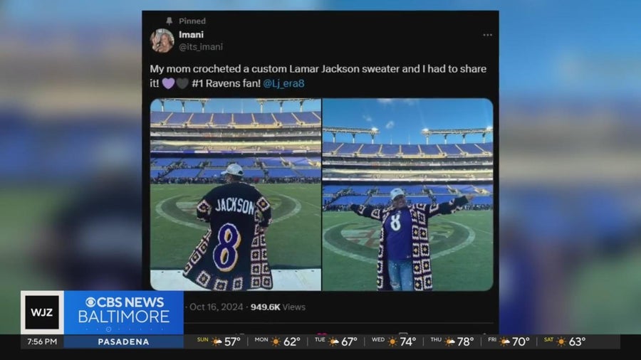 Meet the Ravens fan whose handmade looks are taking social media by ...