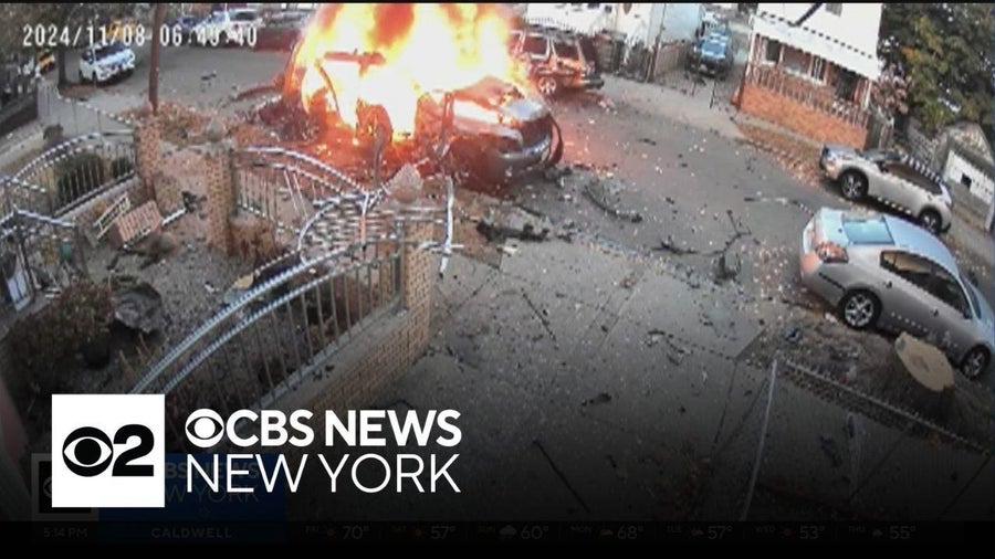 Car explosion in NYC damages homes and vehicles in Queens, video shows ...