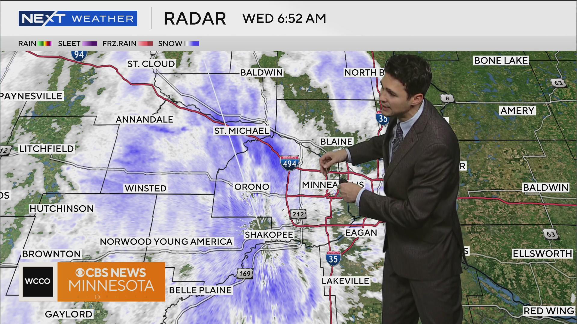 Live radar shows winter storm traveling across Minnesota - CBS Minnesota