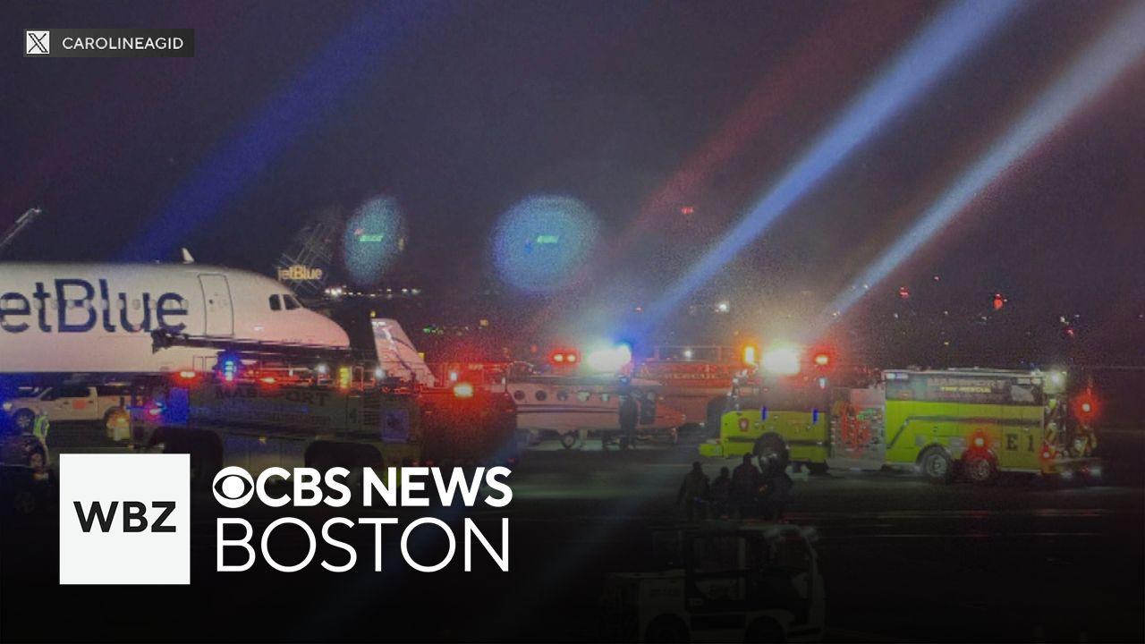 Cape Air plane struck by JetBlue tug vehicle at Boston's Logan Airport - CBS Boston
