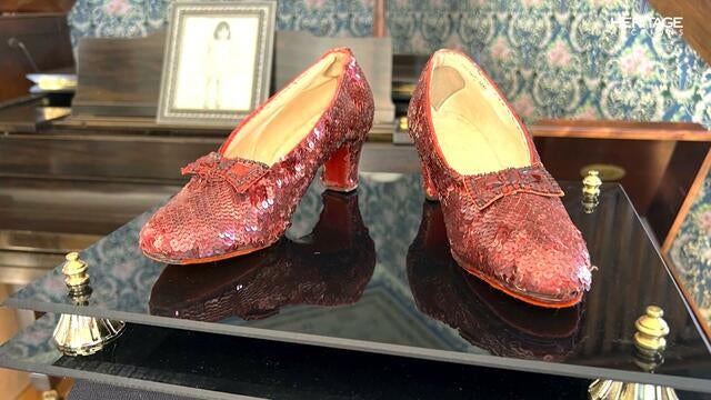Judy Garland's ruby slippers from "The Wizard of Oz" go for $28 million ...