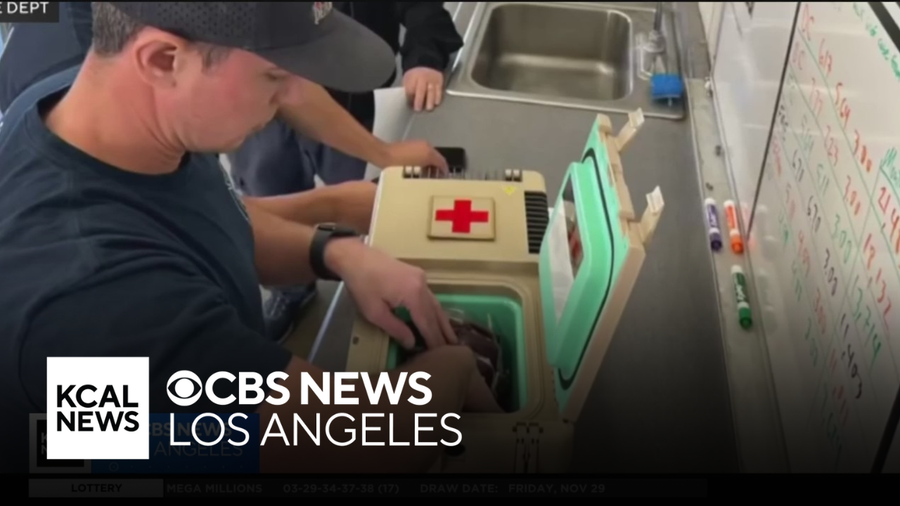 Corona Fire Department unveils new blood transfusion program - CBS Los ...