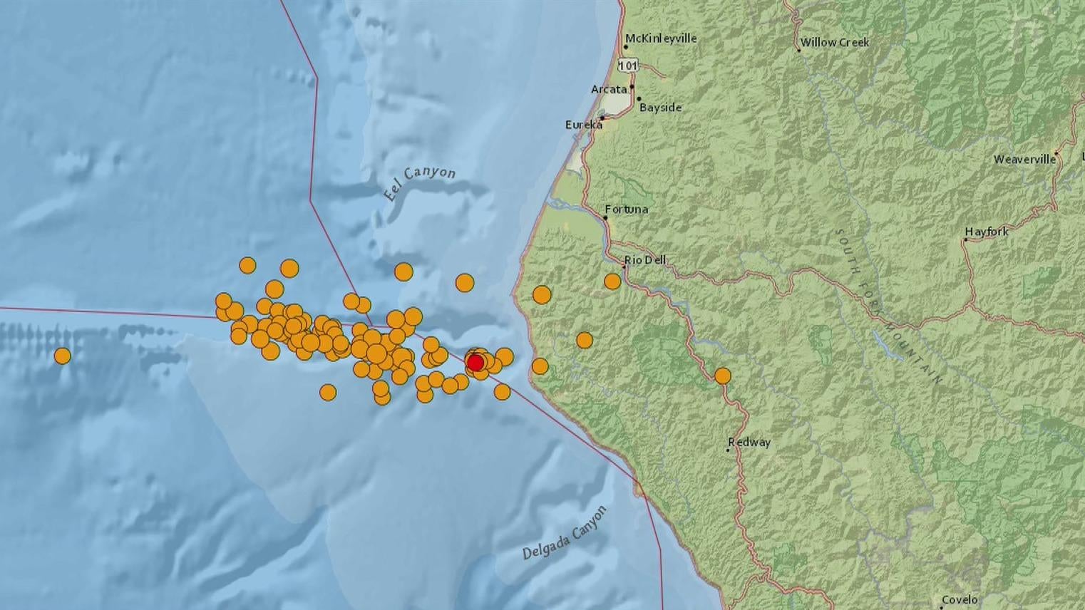 Over 120 aftershocks rattle Northern California coast following 7.0 ...