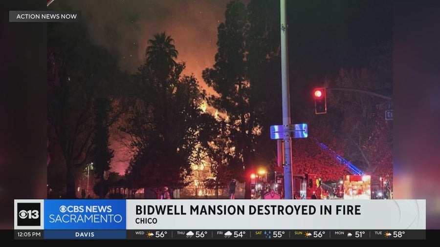 California's historic Bidwell Mansion in Chico destroyed by fire ...